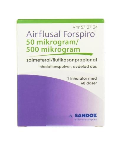 Airflusal Forspiro Inhalasjonspulver, dosedispensert 50 mikrog/500 ...