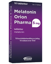Melatonin Orion Pharma 5 mg tabletter 10 stk - Apotek 1