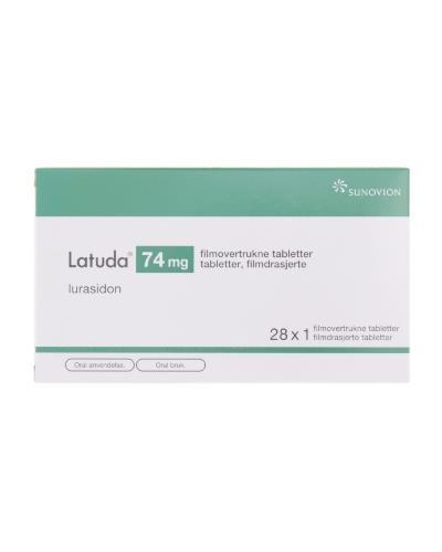 Latuda 74 mg filmdrasjerte tabletter 28 stk - Apotek 1