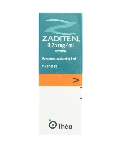 Zaditen 0,25mg/ml øyedråper 5ml - Apotek 1