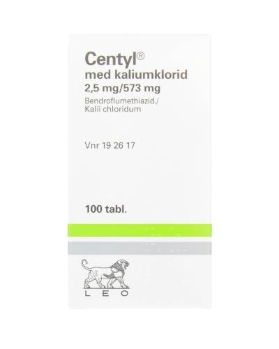 Centyl Med Kaliumklorid Tablett, filmdrasjert 2,5 mg/573 mg 100stk ...