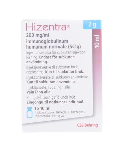 Hizentra Injeksjonsvæske, oppløsning 200 mg/ml 1x10 ml - Apotek 1