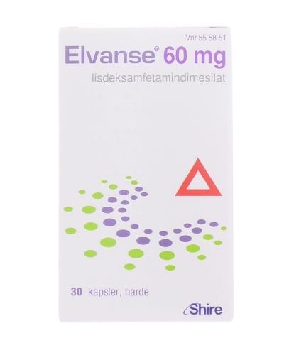 Elvanse 60 mg harde kapsler 30 stk - Apotek 1