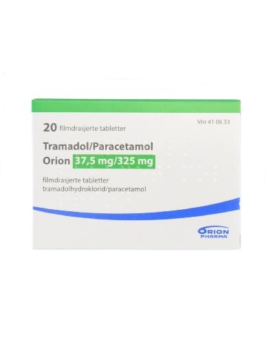 Tramadol/Paracetamol orion 37,5 mg/325 mg filmdrasjerte tabletter 20 ...