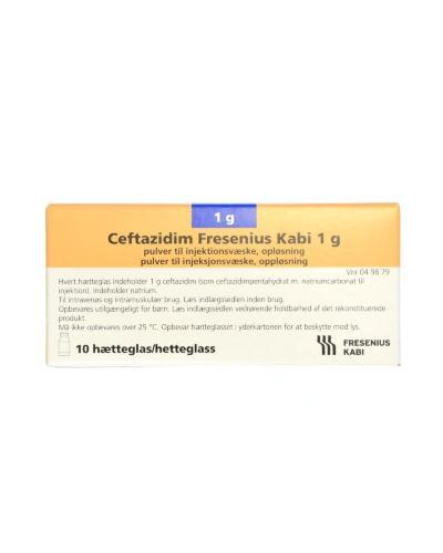 Ceftazidim Fresenius Kabi Pulver til injeksjonsvæske, oppløsning 1 g ...