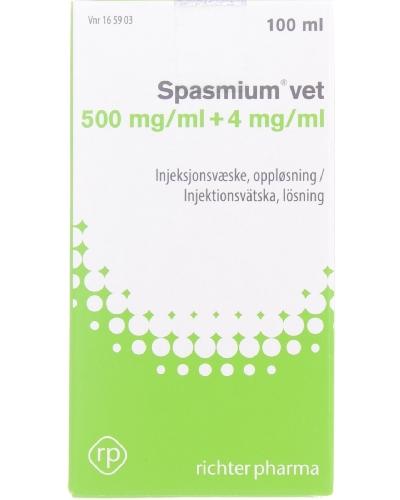 Spasmium vet inj 500+4mg/ml - Apotek 1