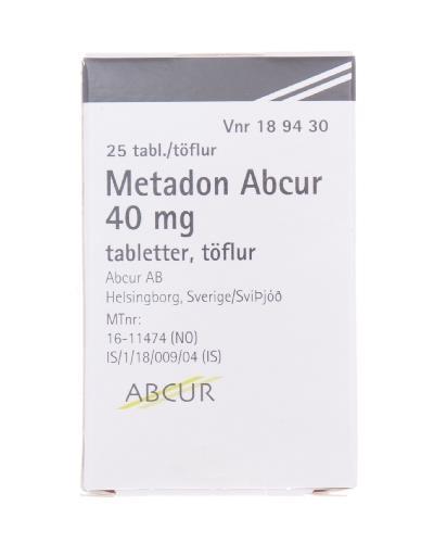 Metadon Abcur 40 mg tabletter 25 stk - Apotek 1