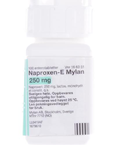 Naproxen-E Mylan Enterotablett 250 mg 100 stk - Apotek 1