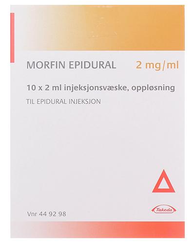 Morfin Epidural Injeksjonsvæske, oppløsning 2 mg/ml 10x2 ml - Apotek 1