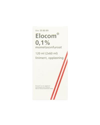 Elocom Liniment, oppløsning 0,1 % w/v 2x60ml - Apotek 1