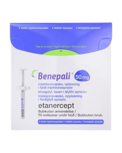 Benepali Injeksjonsvæske, oppløsning i ferdigfylt sprøyte 50 mg 4x1 ml ...