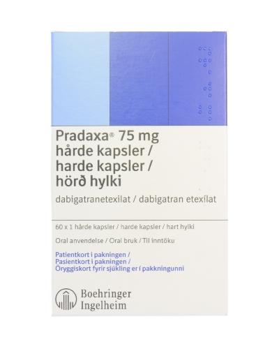 Pradaxa 75 mg harde kapsler blisterpakning, endose 60 stk - Apotek 1
