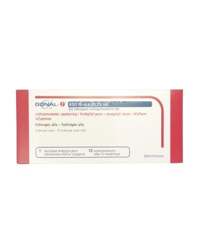 Gonal-F Injeksjonsvæske, oppløsning 450 IE/0,75 ml 1x0,75ml - Apotek 1