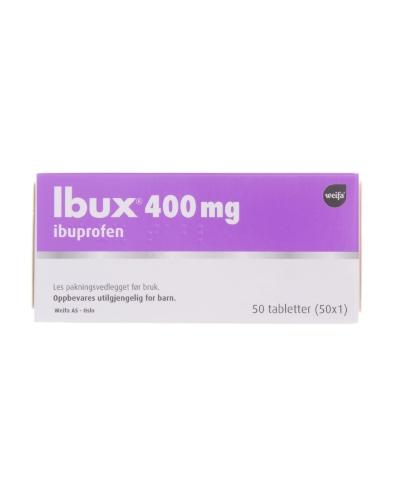 Ibux 400 mg filmdrasjerte tabletter blisterpakning, endose 50 stk ...