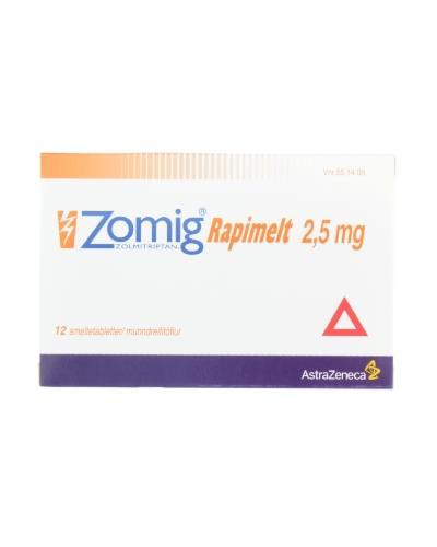 Zomig Rapimelt Smeltetablett 2,5 mg 12 stk - Apotek 1