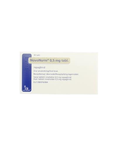NovoNorm Tablett 0,5 mg 30 stk - Apotek 1