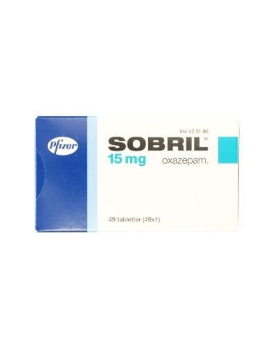 Sobril 15 mg tabletter blisterpakning, endose 49 stk - Apotek 1