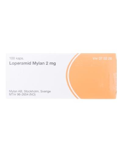 Loperamid Mylan Kapsel, hard 2 mg 100x1 stk - Apotek 1