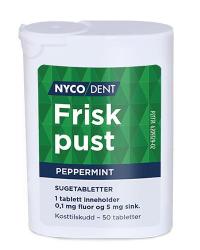 Nycodent Frisk Pust Cherry Menthol sugetabletter 50stk - Apotek 1