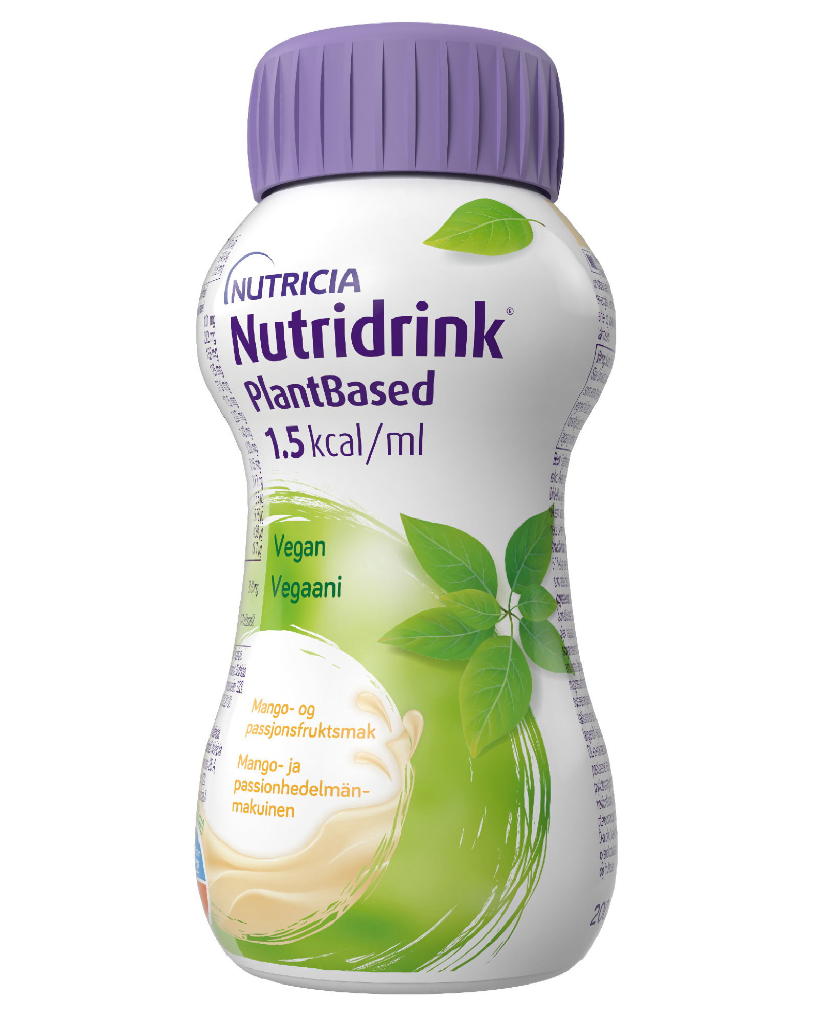 Nutridrink PlantBased næringsdrikk mango/pasjonsfrukt 4x200ml - Apotek 1