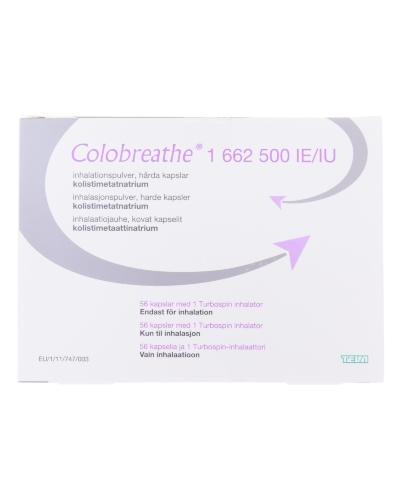 Colobreathe Inhalasjonspulver, hard kapsel 1 662 500 IE 56 stk - Apotek 1