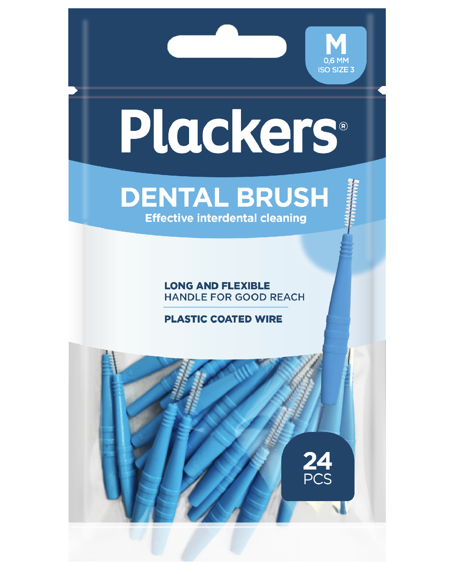Plackers Dental Brush mellomromsbørste 0,6 mm M 24 stk - Apotek 1