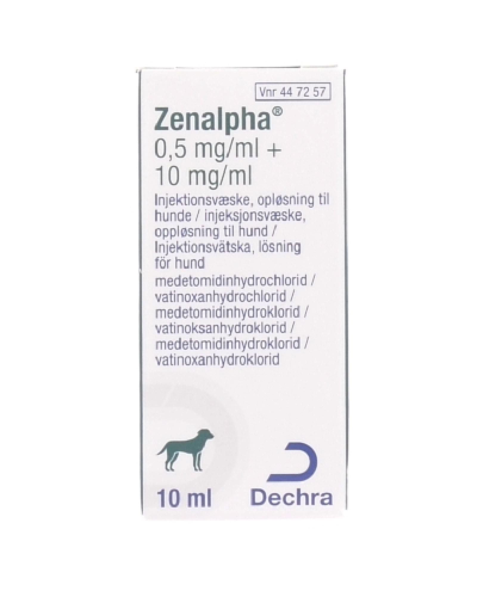 Zenalpha vet inj 0,5+10mg/ml - Apotek 1