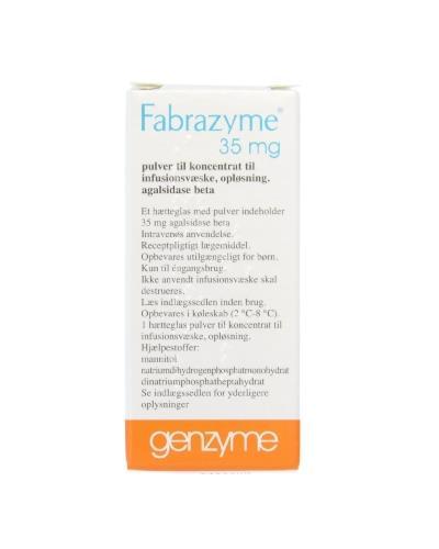 Fabrazyme Pulver til konsentrat til infusjonsvæske, oppløsning 35 mg ...