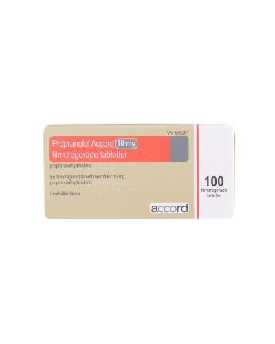 Propranolol accord 10mg tabletter 100 ENPAC - Apotek 1