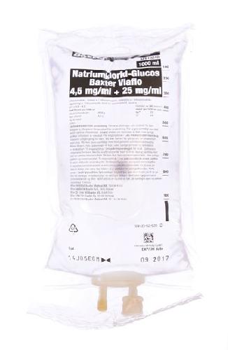 Natriumklorid-Glucos Baxter Viaflo Infusjonsvæske, oppløsning 4,5 mg/ml ...
