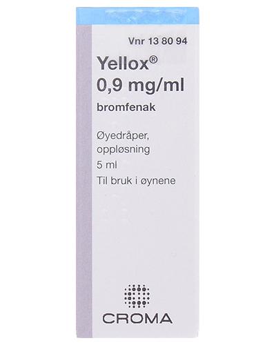 Yellox Øyedråper, oppløsning 0,9 mg/ml 5 ml - Apotek 1