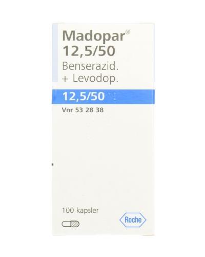 Madopar 12,5/50 Kapsel, hard 12,5 mg / 50 mg 100 stk - Apotek 1
