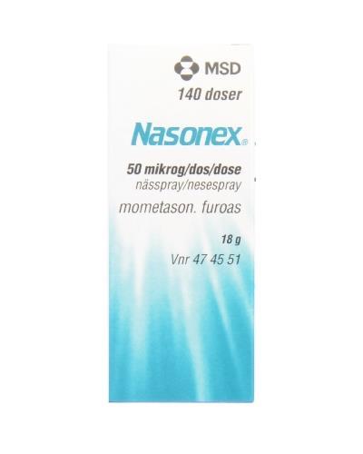Nasonex 50 mikrog/dose nesespray, suspensjon 140 doser - Apotek 1