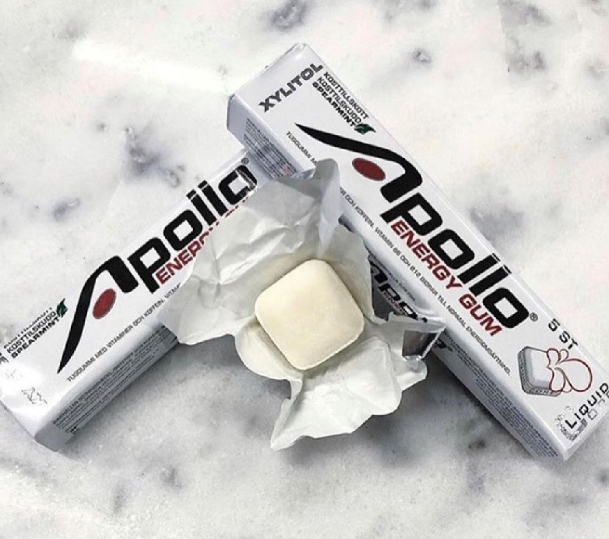 Apollo Energy Gum tyggegummi med smak av spearmint 5 stk - Apotek 1