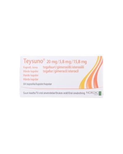 Teysuno Kapsel, hard 20 mg/5,8 mg/15,8 mg 84 stk - Apotek 1