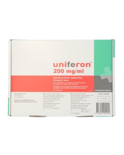 Uniferon 200 mg/ml injeksjonsvæske, oppløsning hetteglass 5x100 ml ...
