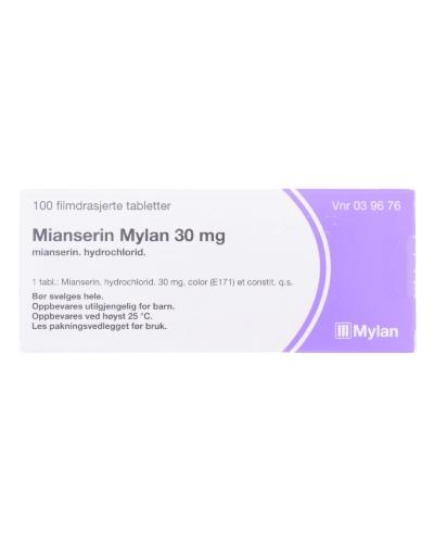 Mianserin Mylan 30 mg filmdrasjerte tabletter 100 stk - Apotek 1