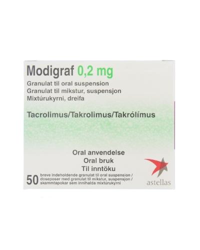 Modigraf Granulat til mikstur, suspensjon 0,2 mg 50 stk - Apotek 1