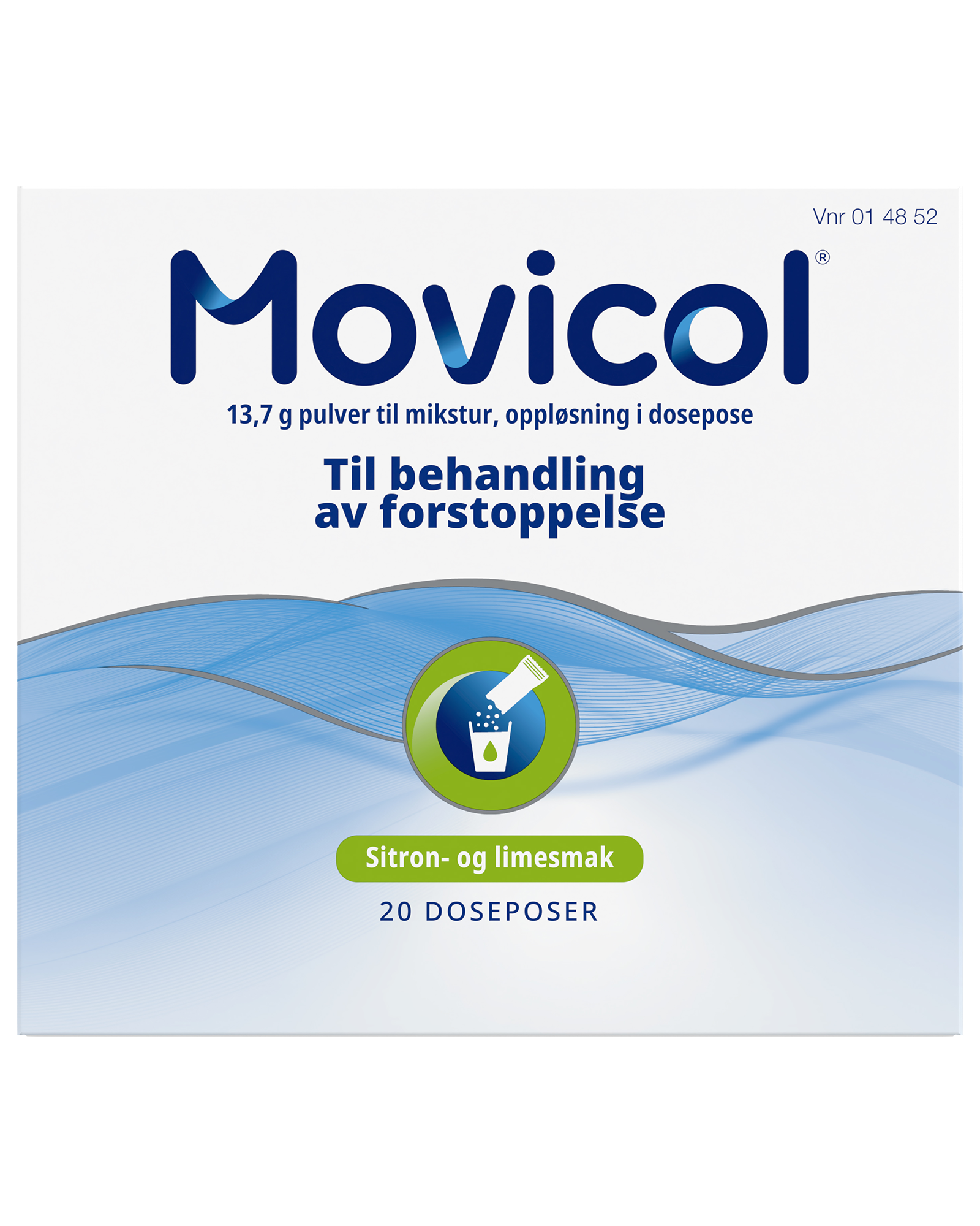 Movicol pulver til mikstur doseposer lime/sitron 20 stk - Apotek 1