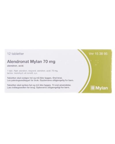 Alendronat Mylan 70 mg tabletter 12 stk - Apotek 1
