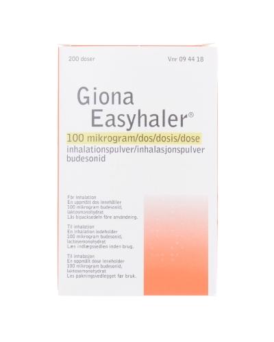 Giona Easyhaler Inhalasjonspulver 100 mikrog/dose 200 doser - Apotek 1
