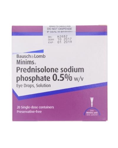 Prednisolone Minims 0,5% øyedråper 20x0,5 ml - Apotek 1