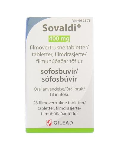 Sovaldi Tablett, filmdrasjert 400 mg 28 stk - Apotek 1