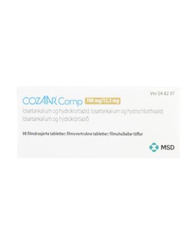 Cozaar Comp Tablett, filmdrasjert 100 mg/12,5 mg 98 stk - Apotek 1