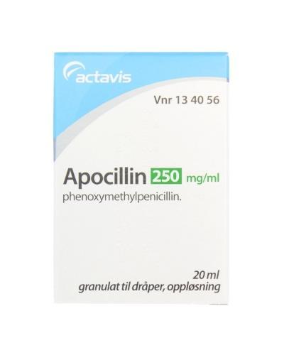 Apocillin 250 mg/ml granulat til dråper, oppløsning 20ml - Apotek 1