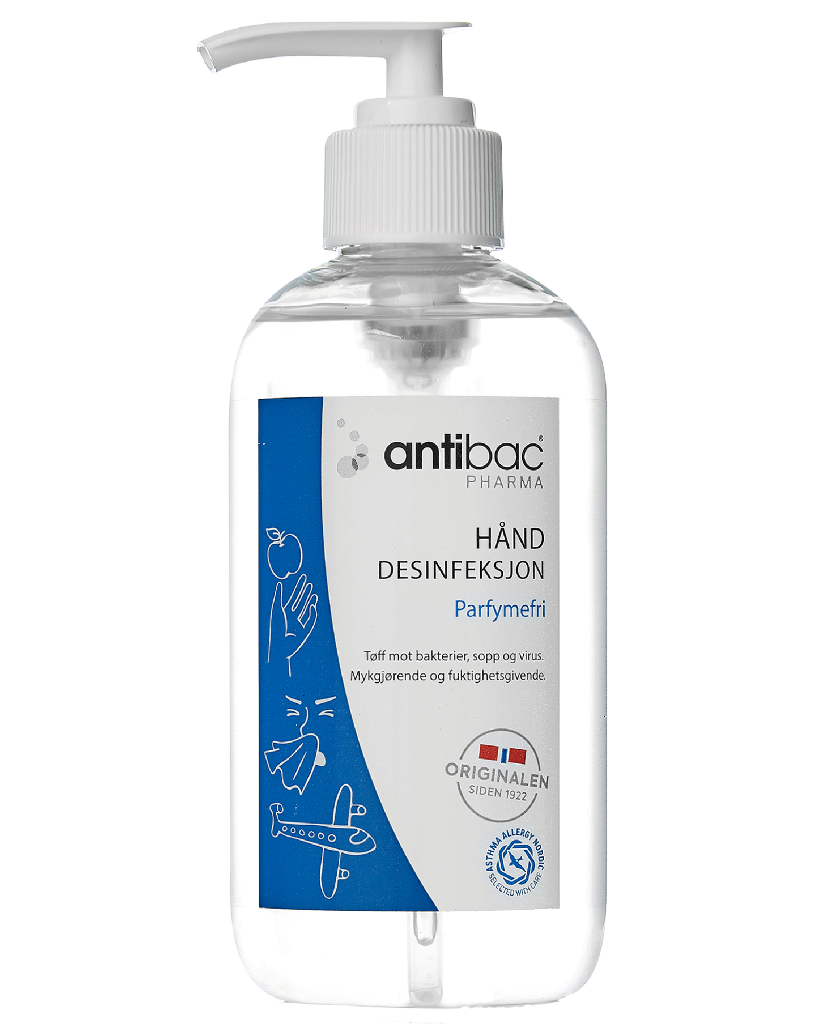 Antibac Pharma 85 % hånddesinfeksjon gel 250 ml - Apotek 1