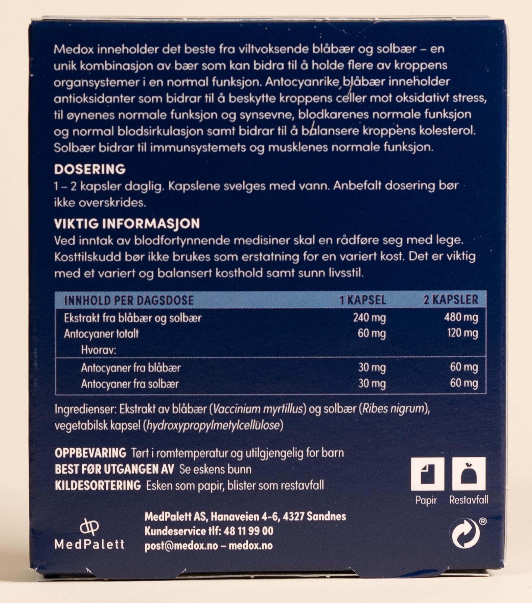 Medox kapsler 30 stk - Apotek 1