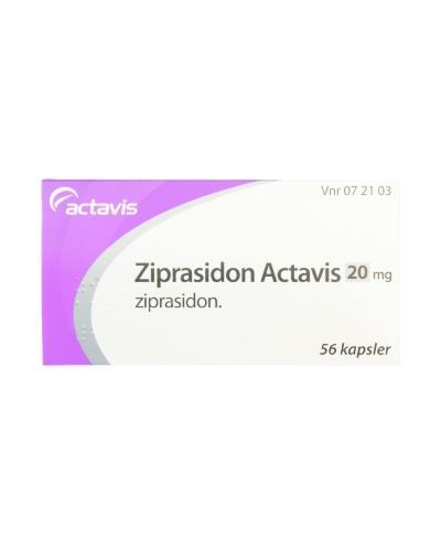 Ziprasidon Actavis Kapsel, hard 20 mg 56 stk - Apotek 1