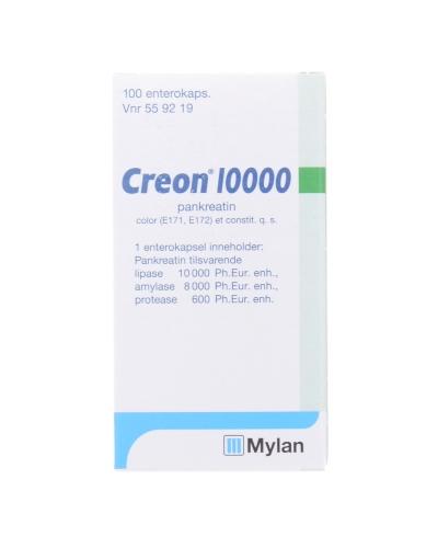 Creon 10000 harde enterokapsler 100 stk - Apotek 1