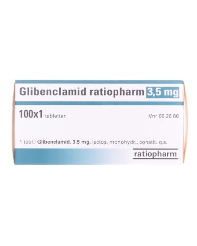 Glibenclamid ratiopharm Tablett 3,5 mg 100stk - Apotek 1